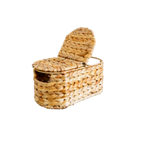 Eden Grace Handmade Oval Woven Wicker Basket with Lid - $19.99 ...