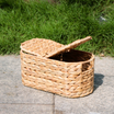Eden Grace Handmade Oval Woven Wicker Basket with Lid - $19.99 ...