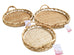 Eden Grace Hand Woven Round Rattan Serving Trays with Wavy Design and ...