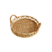 Eden Grace Hand Woven Round Rattan Serving Trays with Wavy Design and ...